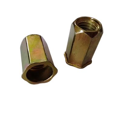 Chine Acier au carbone plaqué zinc jaune petite tête pleine hexagonale écrousse ouverte avec norme DIN à vendre