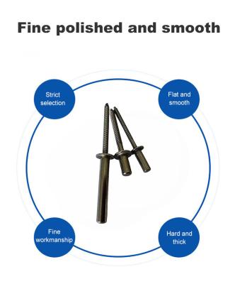 Κίνα Δίπλωμα DIN Standard Blind Rivet από ανοξείδωτο χάλυβα για αντοχή στη διάβρωση και υδροστασία προς πώληση