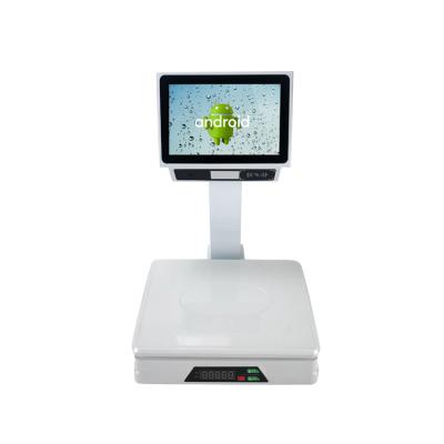 China All in One Inch Both Touch Screen Scale Digital Weight Machine Weighing Scale With Built-In 58mm Receipt Printer for sale