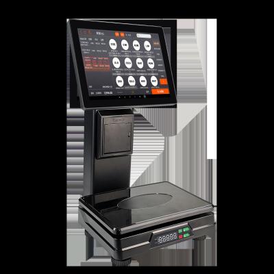China New Factory Android Pos System Scale Smart Pos Weighing Scale Fruit Shop Pos Scale for Supermarket for sale