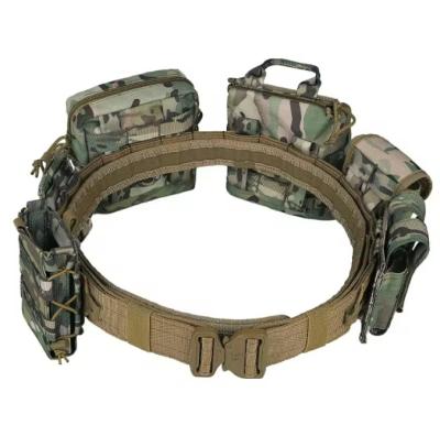 Chine Equipo Tactico sac à molette réglable 6 pièces ensemble de polyester camouflage ceinture tactique avec sacs magnétiques à vendre