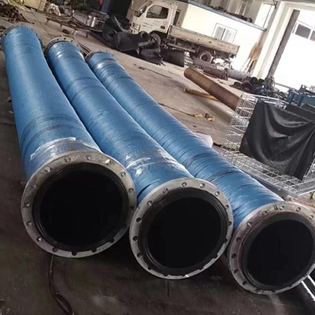 Close-up of slurry suction hose construction