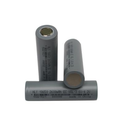 China Snel Ladend 18650 Lithiumbatterijcellen 0.5C Navulbare Batterij 2600mah Te koop