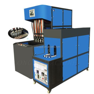 中国 スピードブルーデザインのセミオートマティック4空洞500ML小型プラスチックボトル製造機 販売のため