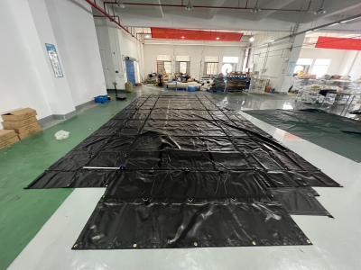 중국 18oz Pvc Tarpaulin Blue Steel Tarps For Flatbed Truck Cover Lightweight Waterproof 판매용