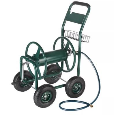 China 360-Degree Rolling Stainless Steel Garden Watering Hose Reel Cart for Convenience for sale