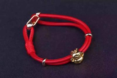 Cina Incanti fatti a mano del fronte della scimmia dei braccialetti del braccialetto dell'argento sterlina di Silkline DIY in vendita