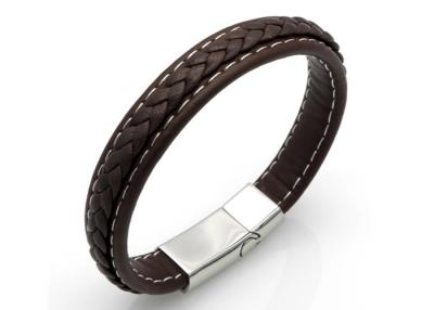 Cina Il braccialetto intrecciato cuoio fatto a mano degli uomini di DIY con stile classico del catenaccio magnetico in vendita