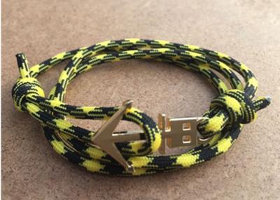 Cina Corda in lega di zinco del nylon di Paracord di incanto di Trashness del cranio placcata oro del braccialetto nautico dell'ancora in vendita