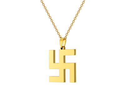 Cina Retro collana della catena di modo del pendente degli uomini e delle donne della collana di personalità del pendente dell'oro della terra di stile dell'acciaio inossidabile in vendita