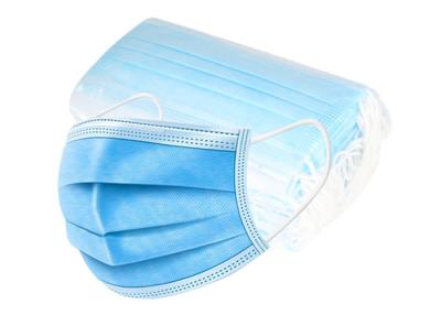 Cina 50pcs/bag 3Ply eliminabile maschere di protezione dentarie mediche non tessute del dottore Surgical dell'anti di influenza di 3 pieghe del virus della polvere maschera della bocca in vendita