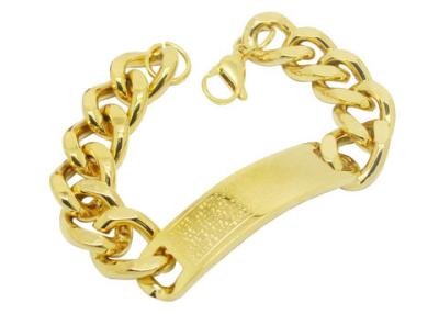 Cina Braccialetti del braccialetto placcati oro dell'acciaio inossidabile in vendita