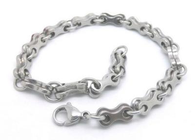 Cina I braccialetti d'argento regolabili del braccialetto dell'acciaio inossidabile con il doppio osso incanta il collegamento in vendita