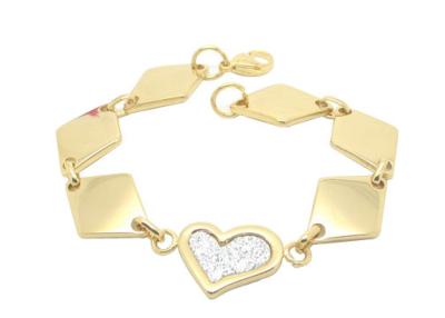 China De geometrische Vlakke van de de Charmearmband van de Ruitverbinding Juwelen van de het Roestvrije staalmanier voor Meisjes Te koop