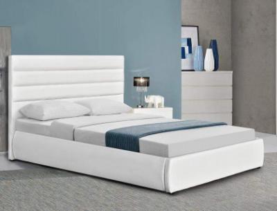 China Modern Bekleed Platformbed met Wit Hoofdeinde 50pcs MOQ Te koop