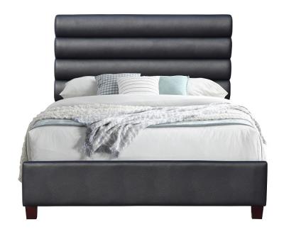 Cina Black PU Leather Upholstered Bed Frame Queen Size Bedroom Funiture in vendita