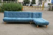 中国 L字型折りたたみの現代青い装飾されたソファー ベッドの高い耐久性 販売のため