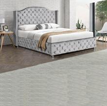 Cina Fabric Custom Upholstered Bed Frame Foundation With Slats in vendita