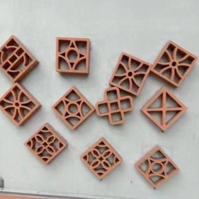 China Terracotta Clay Breeze Block Mold Ceiling Hollow Decorative Bricks Block Sun air Flow for sale