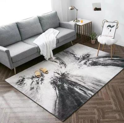 Cina Simple Rectangle Polyester Fiber Living Room Floor Carpet Special Style in vendita