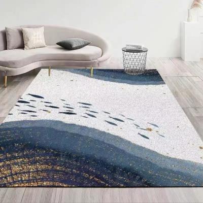 Cina Gradient Ripple Polyester Fiber Living Room Floor Carpet Special Style in vendita