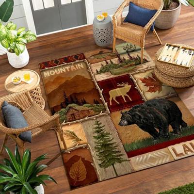 Cina North European Ancient Crystal Velvet Floor Carpets For Hotel And Living Room Door in vendita