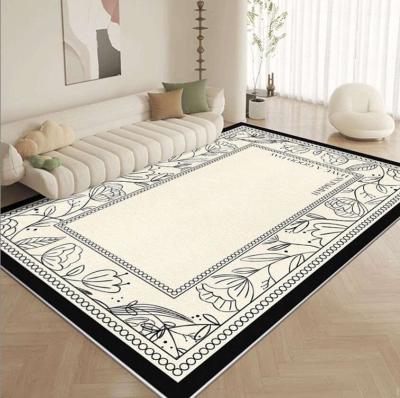 Cina Square Box And Black Inside Cashmere-Like Acrylic Yarns Living Room Floor Carpets North European in vendita