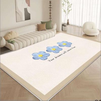 Cina Creamy Imitation Cashmere Rectangle Living Room Floor Carpets 200*300cm in vendita