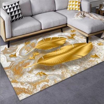 中国 Tree Leaf And Geometric Pattern Living Room Floor Carpet Special Style 販売のため