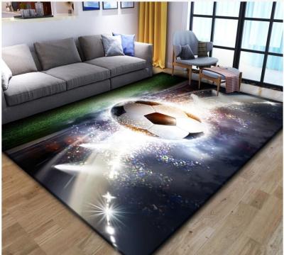 Cina Crystal Velvet Living Room Floor Carpets 140*200cm Cartoon Football Pattern in vendita