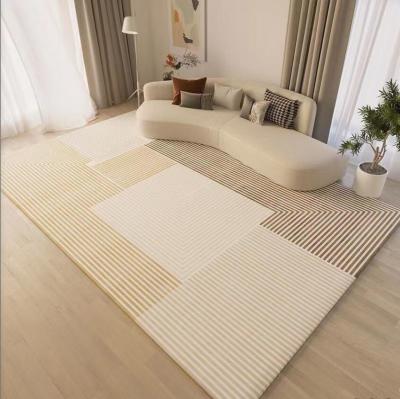 Cina Japanese Wabi-Sabi Stripes Warm Color System Pattern Carpets For Living Room Floor, Sofa And Bedroom in vendita