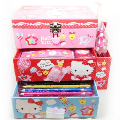 中国 ハローキティは女の子のための文房具セットのピンクを個人化しました 販売のため