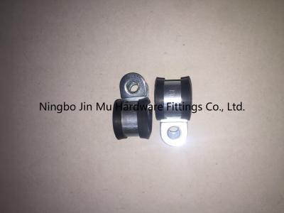 중국 25mm 대역폭 - 스테인레스 스틸 R 타입 케이블 호스 클램프 고무는 9 줄 지어 판매용