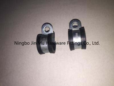 중국 25mm 대역폭 - 스테인레스 스틸 R 타입 케이블 호스 클램프 고무는 9 줄 지어 판매용