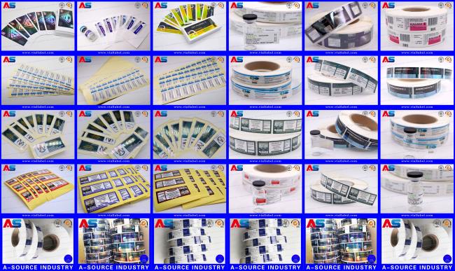 Pharmaceutical injection label samples