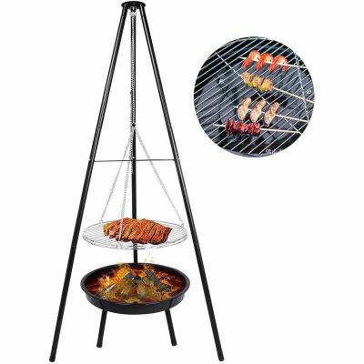Cina Stand di cottura portatile regolabile per barbecue rotisserie treppiede giardino esterno in vendita