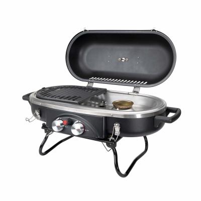 China Grelha a gás de propano de 2 queimadores facilmente montada com rotisserie Tipo de gás natural à venda