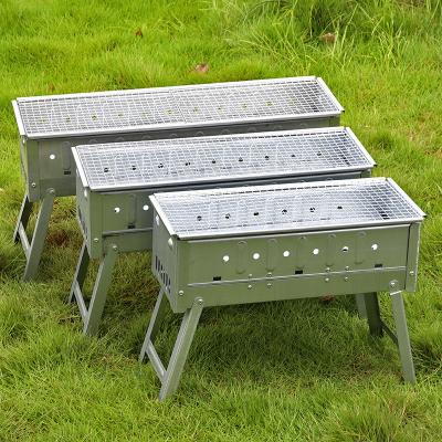 China Houtskool grill set voor zakelijke cadeautjes Yakitori Kebab roestvrij staal draagbare BBQ stand Te koop