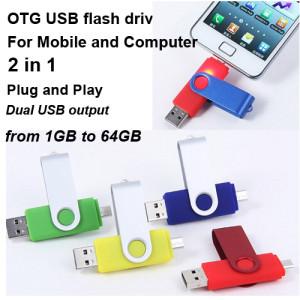 Cina Disco di USB Flash dello Smart Phone OTG, bastone 1gb 2gb 4gb di USB del cellulare di stampa di logo in vendita