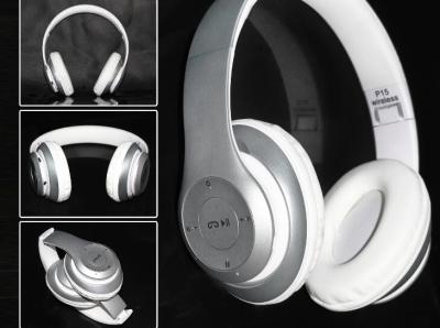 China Best Bluetooth Headphones with Mic and fm, best quality bluetooth headphones in silver color for sale