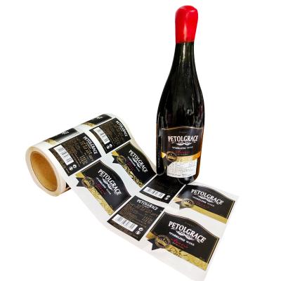 Cina Customer Bottle Label Rolls For Liquor Store Waterproof Wine Bottle sticker in vendita