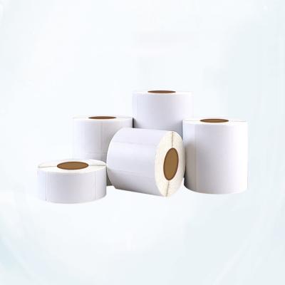 中国 Thermal transfer label 4 x 3 blank white matte self adhesive thermal transfer paper label stickers 販売のため