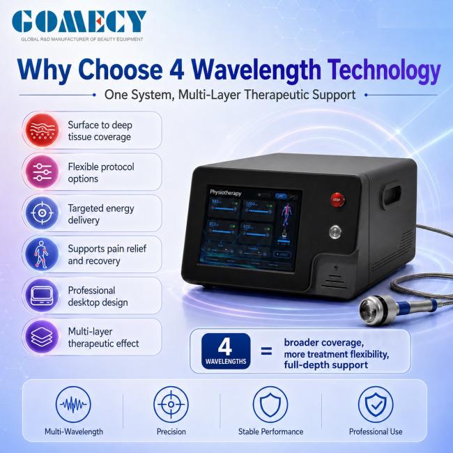 why choose 4 wavelengths diode laser physiotherapy system