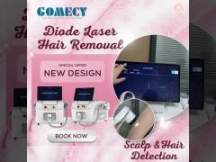 Gomecy White Color Latest Design Faery Pro Diode Laser Hair Removal with Scalp Skin Hair Detection Function