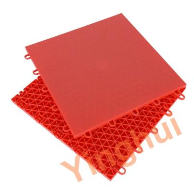 Cina Pavimenti sportivi modulari per interni con superficie solida antiscivolo per pallavolo, pavimenti per ping pong, piastrelle in PP in vendita
