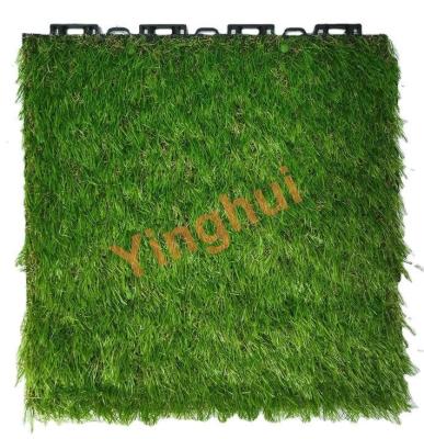 China PP Grass Protection Floor Artificial Grass Tiles Interlocking Turf For Football Sports for sale