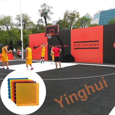 China Plastic Interlocking Floor Tiles Outdoor Basketball Tennis Baseball Outdoor Floor Tile for sale