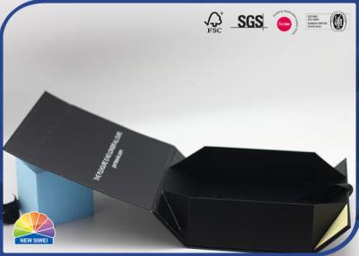 中国 絹のリボンが付いている閉鎖CMYK Customziedの折り畳み式のギフト用の箱のマットの磁気ラミネーション 販売のため