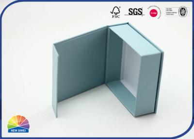 China Kleine blaue personalisierte Geschenkbox aus Papier mit Klappdeckel, matt laminiert zu verkaufen