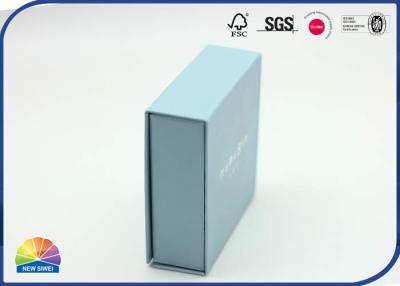China Kleine blaue personalisierte Geschenkbox aus Papier mit Klappdeckel, matt laminiert zu verkaufen